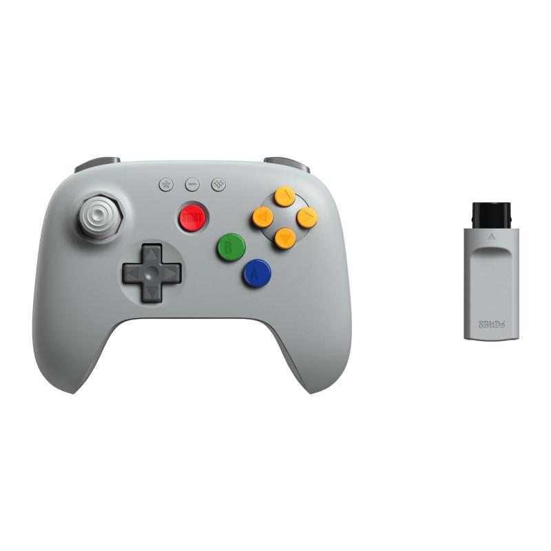 8BitDo 64 2.4G ワイヤレス コントローラー (オリジナル N64 コンソール、アナログ 3D、および Windows 用) (Grey)ご使用前に必ずiOSおよびAndroidデバイスのUltimate Software V2...