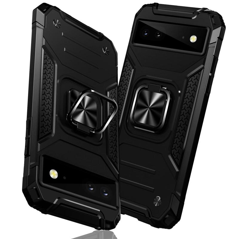 TMUJWS Google Pixel 7 用の ケース リング 衝撃吸収 耐衝撃 TPU+PCバンパー 二重構造 米軍MIL規格 全面保護車載ホルダー対応 擦り傷防止 滑り止め 軽量 薄型 グーグル ピクセル 7 用のケース 6.3イン対...