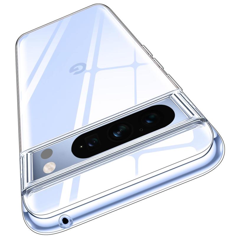 Google Pixel 8 pro ケース クリア TPU ピクセル8 pro カバー スリム 薄型 軽量 透明 ソフト 耐衝撃 メッキ加工 傷つけ防止 人気 全面保護 スマホケース