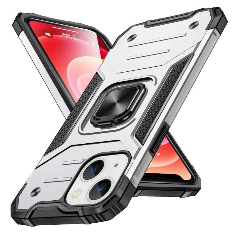 WACJOSD 対応 iphone 13 用の ケース リング 耐衝撃 米軍MIL規格取得 TPU+PC 衝撃吸収 カバー レンズ保護 リングつき 指紋防止車載ホルダー対応 360°回転 スタンド機能 防塵 薄型 落下防止 擦り傷防【対応機...