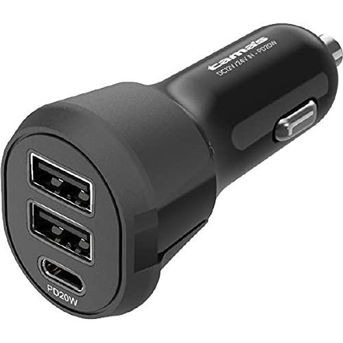 多摩電子工業（tama's）PD20Wカーチャージャー CプラスA×2 品番：TKP135UK最大20WのUSB PD(パワーデリバリー)対応のカーチャージャーです。USB-C×1ポートとUSB-A×2ポート合計最大出力32Wモデルです。U...