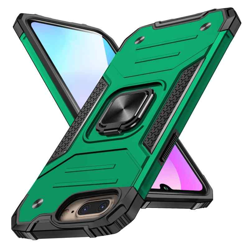WACJOSD 対応 iphone 8 plus / 7 plus 用の ケースリング付き 耐衝撃 衝撃吸収 米軍MIL規格取得 レンズ保護 TPU+PC リング付き 指紋防止 車載ホルダー対応 スタンド機能 防塵 薄型 軽量 落下防止 擦...