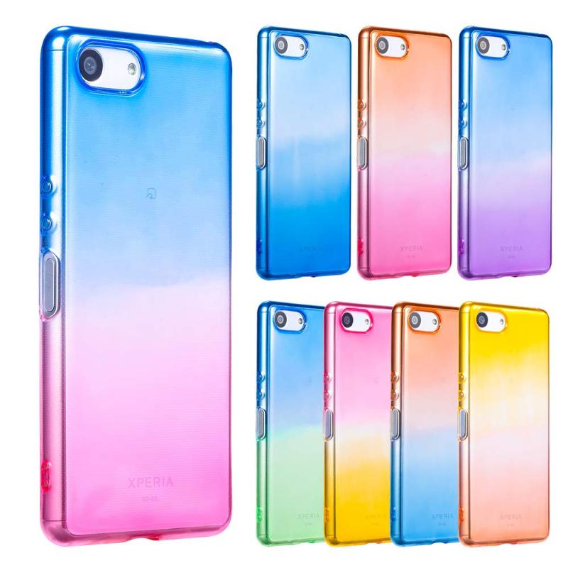 Xperia Ace SO 02L TPU ケース ソフトケース カバー クリアケース グラデーション アクオス アールツー スマホケース 薄型 保護 耐衝撃 docomo 国内正規メーカー 【su.su.mu】 s336対応機種：Xper...