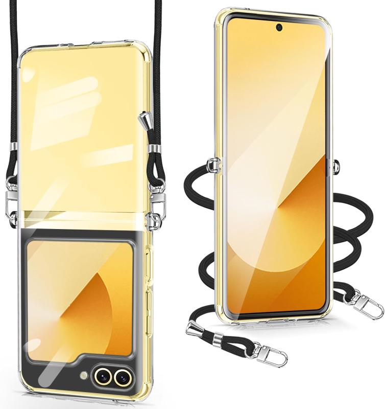 xiusiteli Motorola razr 50 / razr 60 / razr 70 ケース クリア ショルダー Razr 2026 ケース moto razr 50s/50d ストラップ付き 耐衝撃 カバー TPU 肩掛け 斜めか...