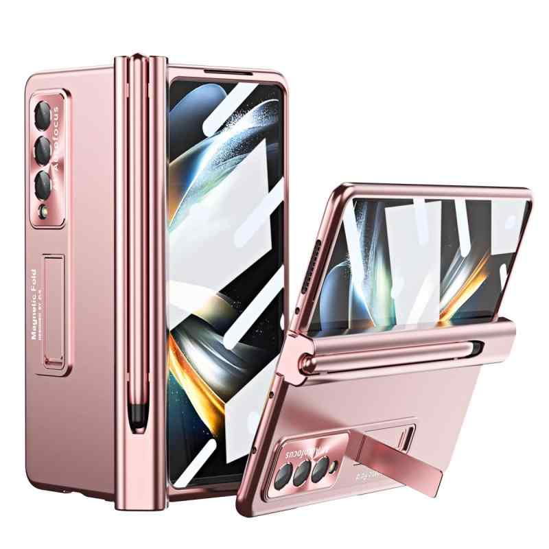 Galaxy Z Fold4 / W23携帯全面保護ケース+強化ガラスフィルム+ペンスロット+全体メッ