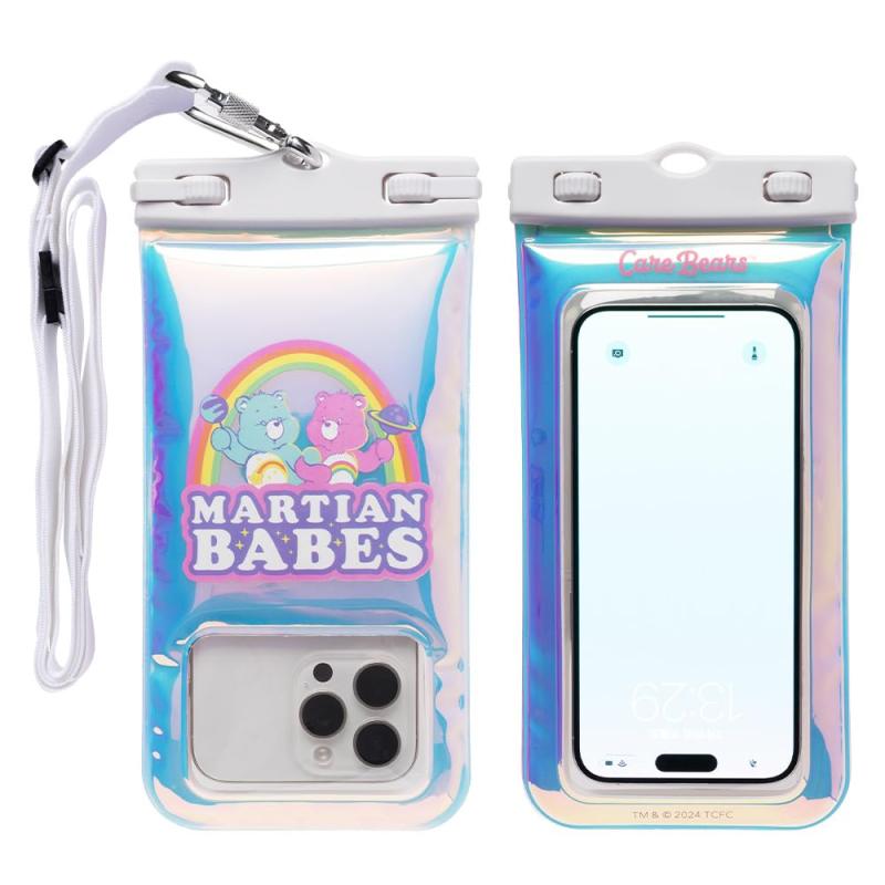 DIVAID ケアベア ワイドサイズ 防水ケース 水に浮く スマホ用 IP68 ショルダーストラップ付き