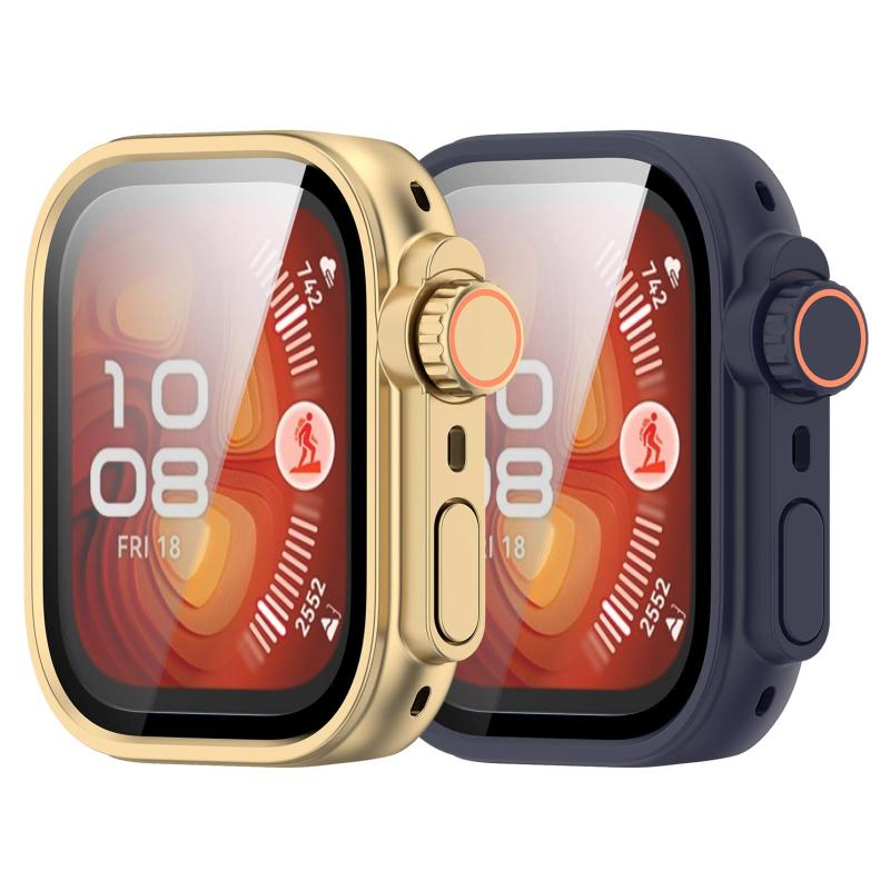 RuenTech 対応Huawei Watch Fit 4 Proケース/カバー PC素材+強化ガラス Huawei Watch Fit4 Proカバー 全面保護 ファーウェイケース ガラスフィルム 一体型 高耐久 高透過率 取り付けが簡単...