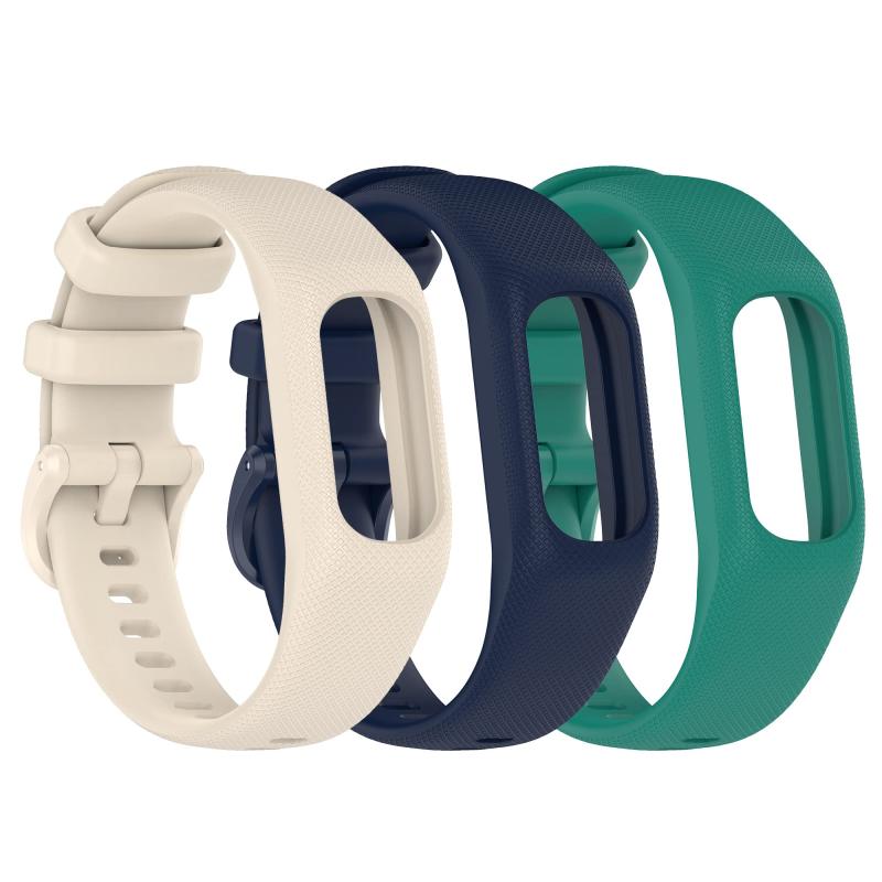 Gheper 3PCS と互換性のあるソフトシリコンバンドCompatible with Garmin Vivosmart 5ストラップ交換用リストバンドスポーツブレスレットバンドケースカバー女性男性用（小/大サイズ）と互換性がありますCo...