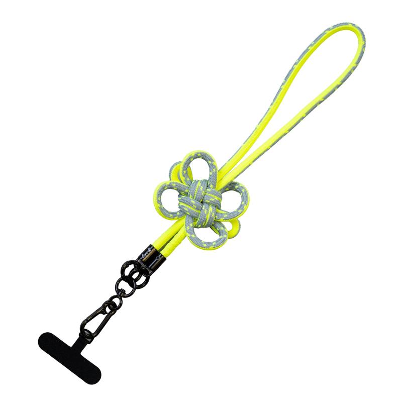 [line-R] CRAZY STRAP『『Bloom knot』』【スマホストラップ】咲かせるのは、あなたらしさ。 大きなフラワーモチーフでスマホを見失わない。 温かみと優しさを感じさせる手編み加工。 一本で2つの柄表裏で色合いが異なるリ...