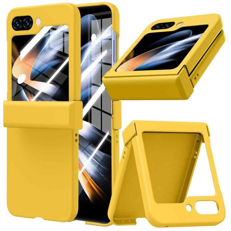 Galaxy Z Flip5 用 ヒンジ保護 ケース SC-54D/SCG23 耐衝撃 PC素材 薄型 ギャラクシー Z フリップ5 折り畳み ハードケース 肌感 ポリカーボネート素材 シンプル 軽量 おしゃれ 人気 指紋防止 すり傷防【対...