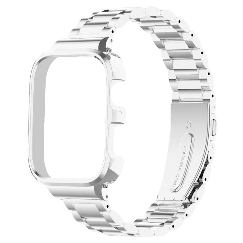 [ROBANDOO] 互換性 For Redmi Watch 6専用バンド 保護フレーム一体型 時計バンド 金属 ベルト高硬度 交換バンド 簡単装着 長さ調整可能【対応機種】互換性 For Redmi Watch 6。(この製品は単なるバン...