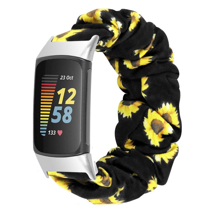 Lamshaw for charge6 バンド, ストラップウォッチバンド交換 髪ゴムベルト 軽くて柔らかいバンド レディース fitbit charge6スマートウォッチに対応