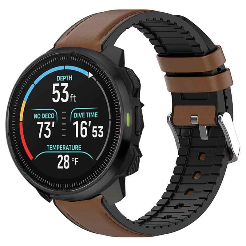 [Lamshaw] for SUUNTO OCEAN スマートウォッチ 交換バンド, 20mm 22mmシリコン レザーバンド交換 レトロ ウォッチベルト SUUNTO OCEAN, RACE, RACE S, VERTICAL, 9 PE...
