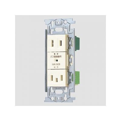 商品詳細サイズ商品説明 【特長】 【仕様】 ●埋込ガス警報器用コンセント ●AC100Vプラグ式 ●電源側定格:15A125V ●出力側定格:5A60V ●金属取付枠付 ●適合プレート:フルカラー3コ用 ●適用ガス警報器:SH14641 ●...