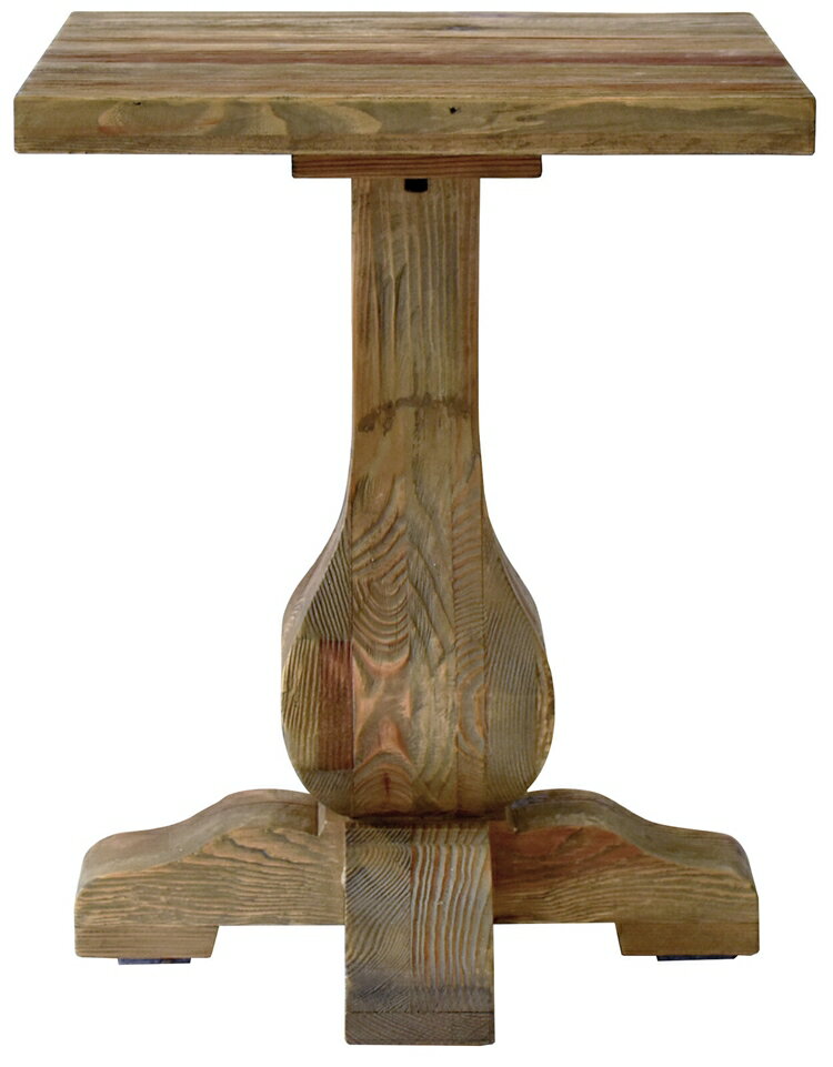 パイン古材を贅沢に使った一本脚が特徴的なサイドテーブル。 ※天板に端に過度な荷重をかけないでください。 表面にエイジング加工を施し、意図的に経年変化の風合いを表現しています。 傷や打痕のような跡がございますが、不良ではございません。 また、...