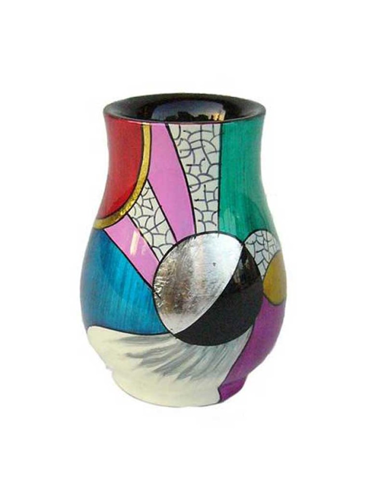 ■色鮮やかな フラワーベース■ ◎天然木に漆塗り加工しています ◎職人による手作りです！ ◎模様は全て手描きです！ ◎独特な色使いで、小さな花でも華やかに飾れます ◎お花を飾る以外に、こもの入れとしても使えます商品詳細サイズ高10×Ф7cm...