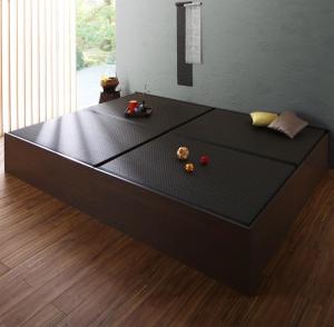 画像はシリーズ・バリエーション等も掲載している場合がございます。お間違いのない様ご購入下さい。こちらはお客様組立 ベッドフレームのみ 美草畳 ワイドK280の販売ページです。商品名日本製 布団が収納できる大容量収納畳連結ベッド お客様組立 ...