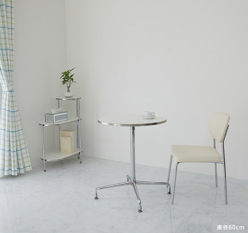 サイズ：60cm円形 x70cm 素材：パーティクルボード 重量：10kg 耐荷重：40kg 生産国：中国 ※モニターにより、実物の色と若干異なる場合がございます。 ※本商品は組み立て製品で組立説明書、部品が同封されています。 ※生産ロット...