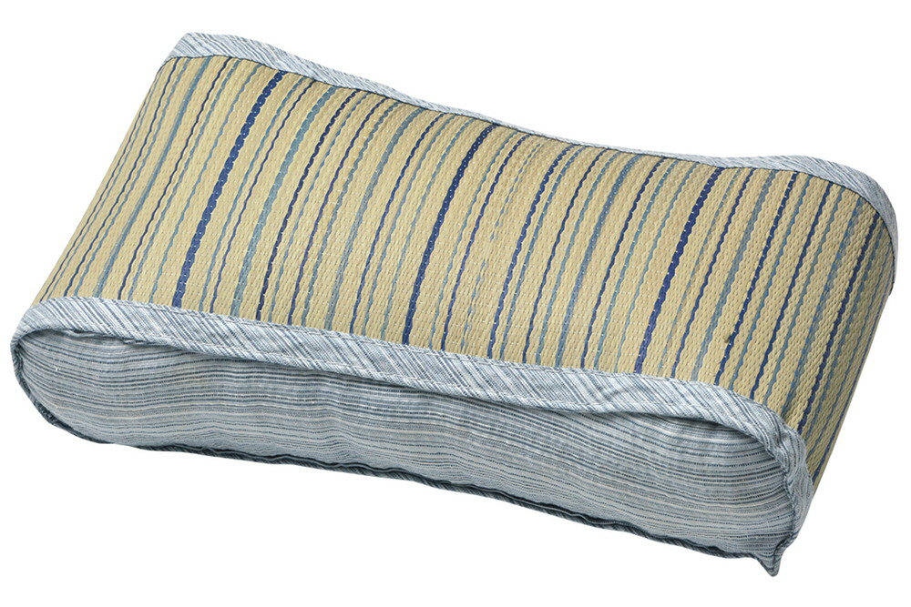 涼仙シリーズ い草生地にプレス加工をすることで表面の凹凸を抑え、サラッとなめらかなタッチ感を実現しました。涼感を味わえるだけでなく、使用した際に肌に跡がつきにくいので、女性にも優しいシリーズとなっています。 商品名い草ウェーブ枕　涼仙（りょ...