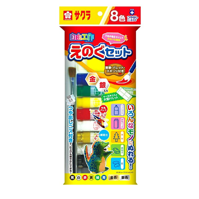 ●「不透明アクリル絵の具」の特徴 ・下地の色を隠し、鮮やかに発色する。 ・乾くと耐水性になり、水に濡れても流れない。 ・様々な素材に描ける(ペットボトル・牛乳パック・木材・紙粘土・石など)。 ●「つや出しニス」の特徴 ・水で薄めて作品に塗る...