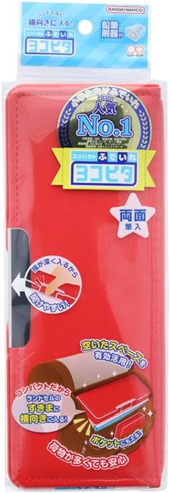 コンパクトふでいれヨコピタ NEWカラー登場 コンパクトふでいれヨコピタ。　カラーは、レッド。 ランドセルの隙間に横向きに入る 【サイズ】89mm×222mm×30mm 【材質】本体：ABS・PU・PVC・PE・スチール／削器：PS／時間割表：紙