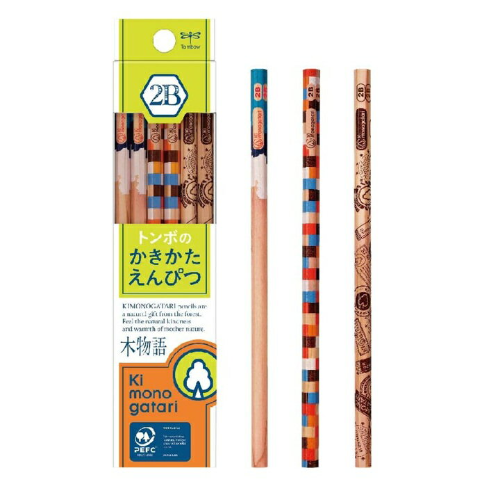 仕様:柄付鉛筆、6角軸 硬度:2B 素材そのものの優しい木目を生かしたデザイン 軸の塗装はマットに仕上げてあるので、お子様の名前も油性ペンでそのまま書くことができる 黒鉛も副生成物を使用 >トンボ鉛筆 木物語シリーズはこちら