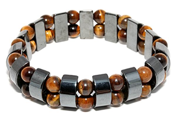 仕様：磁気ヘマタイトバングル型(6×8mm)×15pcsタイガーアイ6mm×30pcsただいま、レビューを書いていただいたお客様に200円クーポンプレゼント!!