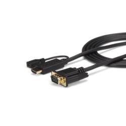 アダプタ不要の1.8mケーブルを使って、HDMIソースに直接VGAモニタ/プロジェクタを接続(接続、変換、拡張、分離、切換えを行うIT、 A / Vプロフェッショナルのためのパーツを製造しています StarTech.com（スターテック.c...