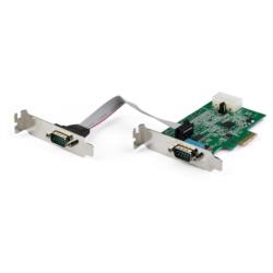 PCI Express (PCIe)スロットにRS232 DB9シリアルポート2口を追加するアダプタカード。(接続、変換、拡張、分離、切換えを行うIT、 A / Vプロフェッショナルのためのパーツを製造しています StarTech.com（...