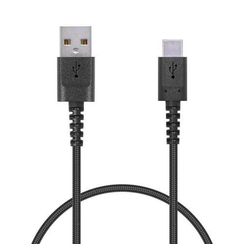 断線に強い高耐久モデル。スマートフォン用USBケーブル USB(A-C) 認証品 高耐久 0.3m ブラック タイプCコネクタ形状：USB2.0 Standard-Aオス-USB Type-Cオス 対応機種：USB Standard-A端子...