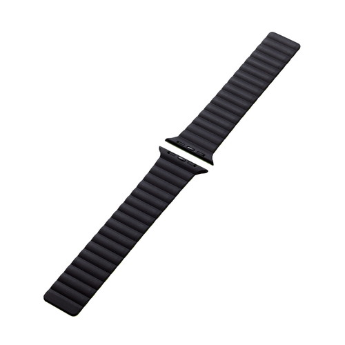 バンドに埋め込まれたマグネットで、バックルを使わず簡単に装着できるApple Watch用マグネットバンドです。 細かな長さ調整も簡単にできて手首にしなやかにフィットします。アップルウォッチ バンド 49 46 45 44 42mm シリコ...