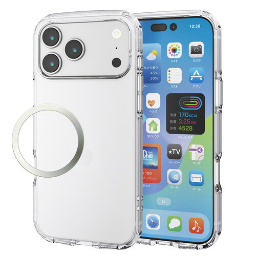対応機種：iPhone 17 Pro Max ■セット内容：ケース本体×1、ストラップホールシート(1つ穴・半透明タイプ)×1、メタルステッカー×1 ■iPhone 17 Pro Max ケース ソフト 衝撃吸収 軽量 薄型 高透明 透明。...