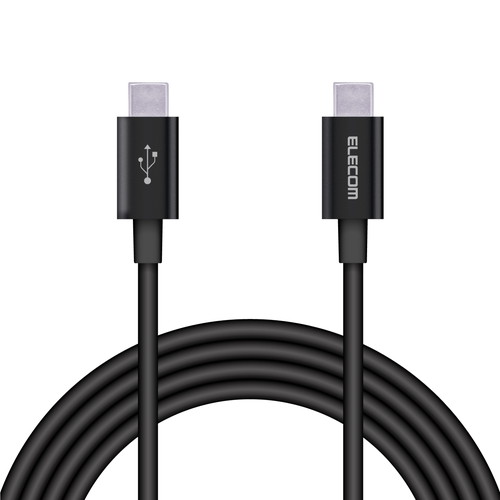 USB Type-C端子を搭載した機器同士の接続ができるUSB2.0ケーブル。スマホ・タブレット用USBケーブル USB(C-C) 準高耐久 Power Delivery対応 認証品 2.0m ブラック タイプCコネクタ形状：USB Typ...