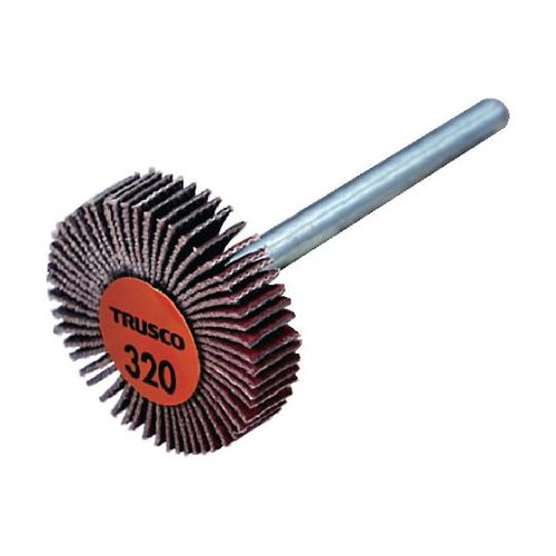 セラミックフラップホイール 軸径3mm #320 外径25×幅5×軸長30 （10個入） TCF2505-CE-320 ※こちらは【取り寄せ商品】です。必ず商品名等に「取り寄せ商品」と表記の商品についてをご確認ください。セラミックフラップホ...