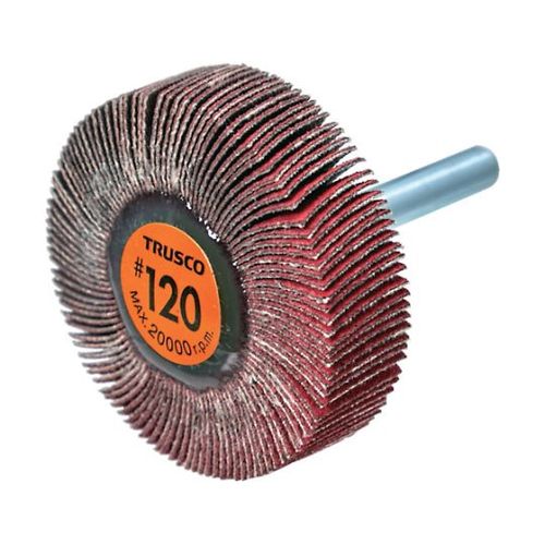 セラミックフラップホイール 軸径6mm #120 外径50×幅15×軸長40 （5個入） TCF5015-CE-120 ※こちらは【取り寄せ商品】です。必ず商品名等に「取り寄せ商品」と表記の商品についてをご確認ください。セラミックフラップホ...