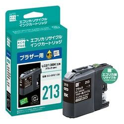 LC213BK互換 エコリカ リサイクルインク ブラザー ブラック(顔料)その他：エコリカ リサイクルインク対応カートリッジ:ブラザー LC213BK カラー:ブラック(顔料) 対応機種:MFC-J4720N/MFC-J4725N/MFC-...