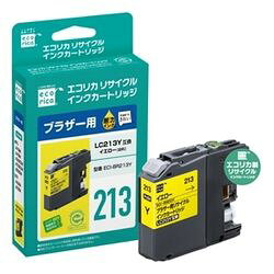 LC213Y互換 エコリカ リサイクルインク ブラザー イエローその他：エコリカ リサイクルインク対応カートリッジ:ブラザー LC213Y カラー:イエロー(染料) 対応機種:MFC-J4720N/MFC-J4725N/MFC-J5620C...