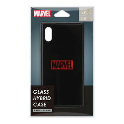 MARVELロゴデザインのiPhone XS/X用 ガラスハイブリッドケース。※こちらは【取り寄せ商品】です。必ず商品名等に「取り寄せ商品」と表記の商品についてをご確認ください。MARVELロゴデザインのiPhone XS/X用 ガラスハイ...