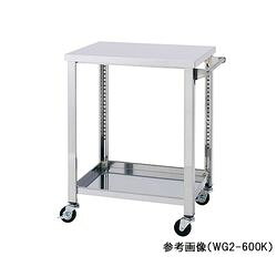 ステンレス製ワゴン 600×450×800mm 2段 引き出し無 (1台) 下段棚は落下防止用の皿型・フラット型のどちらでも使用できます。ハンドルはボルト式で、取り外し可能です。※こちらは【取り寄せ商品】です。必ず商品名等に「取り寄せ商品」...