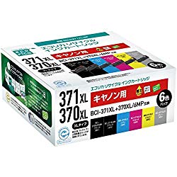 BCI-371XL+370XL 6MP互換 エコリカ リサイクルインク CANON ブラック(顔料)、ブラック、シアン、マゼンタ、イエロー、グレー(染料) 6個パック 大容量その他：エコリカ リサイクルインクカートリッジ対応カートリッジ:キ...