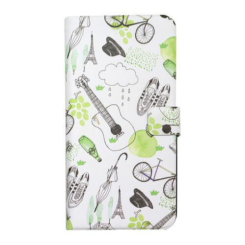 Happymori iPhone8Plus/7Plus French Cafe Diary グリーン※こちらは【取り寄せ商品】です。必ず商品名等に「取り寄せ商品」と表記の商品についてをご確認ください。Happymori iPhone8Plu...