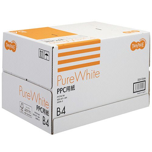 国産・高白色タイプのコピー用紙。PPCPW-B4。コピー用紙 ＞ 普通紙 ＞ 特選 普通紙 ＞ 。●カラーが映える高白色のコピー用紙。B4の500枚×5冊入です。●1冊目から取り出しやすいクイックパッケージ式（ラップラウンド式）の外箱形状で...
