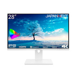 JAPANNEXT 28インチ IPSパネル搭載 4K(3840x2160)解像度 液晶モニター JN-IPS28UHDR-W HDMI DP HDR sRGB100% ホワイトカラー採用※こちらは【取り寄せ商品】です。必ず商品名等に「取り...
