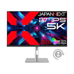 JAPANNEXT 27インチ IPSパネル搭載 5K(5120x2880)解像度 液晶モニター JN-IPS275K-HSPC9 HDMI DP USB Type-C(最大90W給電) HDR sRGB:13…※こちらは【取り寄せ商品】で...