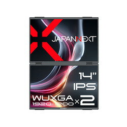 JAPANNEXT 14インチ IPSパネルx2搭載 WUXGA(1920x1200)解像度 デュアルモバイルモニター JN-DMD-IPS14WX miniHDMI USB-C 3画面拡張 接(…※こちらは【取り寄せ商品】です。必ず商品名...