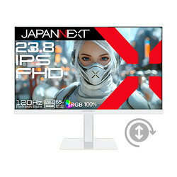 JAPANNEXT 23.8インチ IPSパネル搭載 120Hz対応 フルHD(1920x1080)解像度 ホワイトカラー液晶モニター JN-238IPS120F-HSPC6-W HDMI Dis…23.8インチのIPSパネルを搭載、使いや...