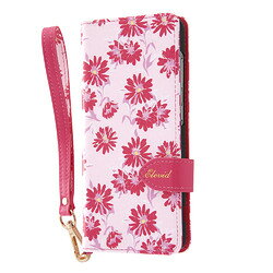 BASIO4/かんたんスマホ2+/かんたん2 手帳 花柄 ストラップ/マゼンタ※こちらは【取り寄せ商品】です。必ず商品名等に「取り寄せ商品」と表記の商品についてをご確認ください。華やかな総柄で手元をお洒落に。エレガントな花柄を生地を使用。ハ...
