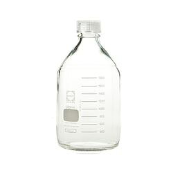 　※こちらは【取り寄せ商品】です。必ず商品名等に「取り寄せ商品」と表記の商品についてをご確認ください。ねじ口瓶丸型白（デュラン(R)） 透明キャップ付 2000mL (1本)。コード番号：017200-20003透明キャップ付き口内径：φ3...