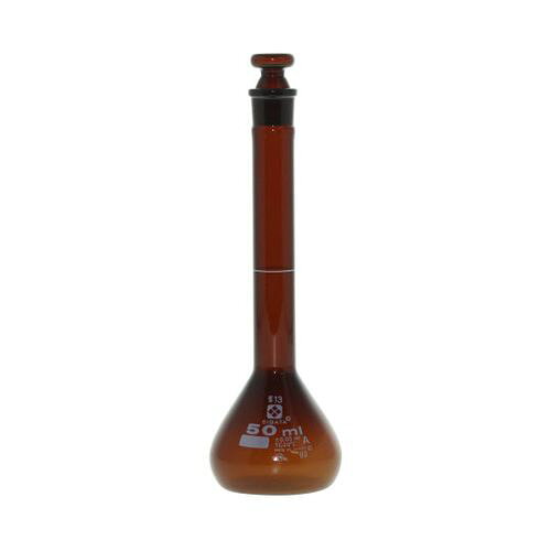 メスフラスコ （全量フラスコ・スーパーグレード） 茶 50mL (1個)※こちらは【取り寄せ商品】です。必ず商品名等に「取り寄せ商品」と表記の商品についてをご確認ください。メスフラスコ （全量フラスコ・スーパーグレード） 茶 50mL (1...