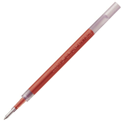 ZEBRAゲルインクボールペン替芯　サラサ0．5エアーフィットジェル用。RJF5-R。文具・事務用品 ＞ 筆記具 ＞ ゲルインクボールペン ＞ 替芯。●インク色は赤、ボール径は0.5mm、10本入です。検索キーワード:RJF5R